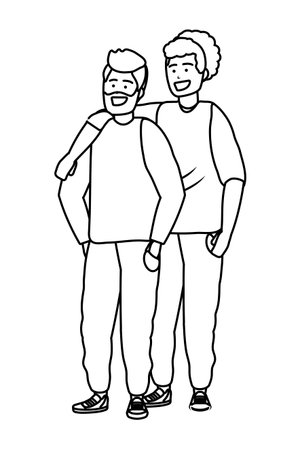 Hanging Out With Friends Drawings