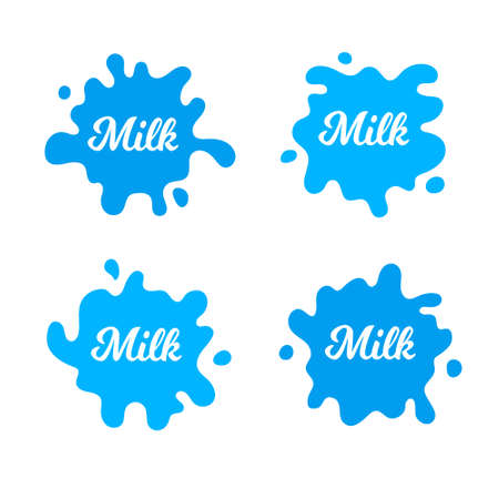 Vector of Milk splash icon set, liquid - ID:1-167353230 - Royalty Free ...