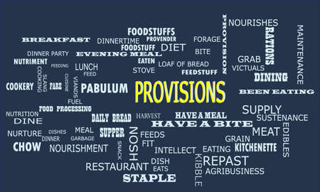 Vector of Provisions word displayed for - ID:1-151840627 - Royalty Free ...