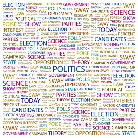 POLITICS. Word collage on white background. illustration.のイラスト素材 ...