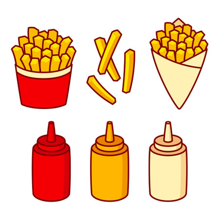 Vector of French fries cartoon - ID:1-134573920 - Royalty Free Image ...