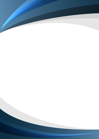 Blue corporate style border on white background Vector illustration ...