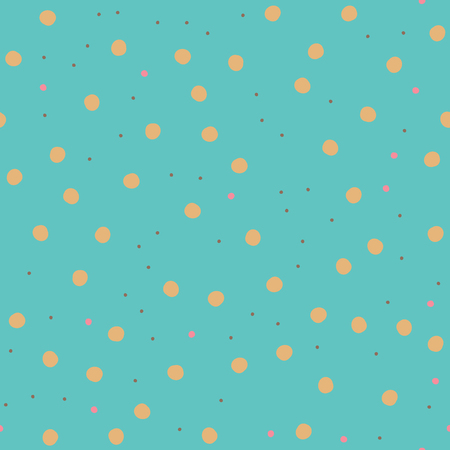 Asymmetrical Seamless Blue Fun Banner of Circles, Spheres, Donuts ...
