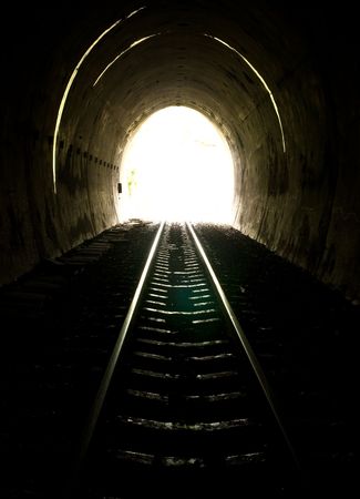 Light of the end of train tunnelの写真素材 [40004855133] - イメージマート