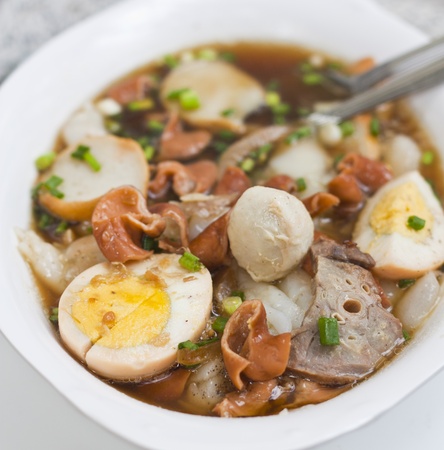 Boiled Chinese pasta square delicious Thai foodの写真素材 [40011250414 ...