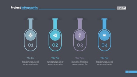 Four options infographic diagram. Step chart, option graph, layout ...