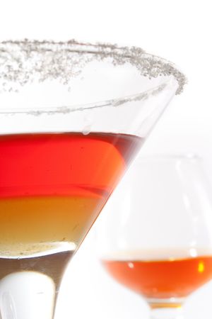 cocktail with red and yellow layers and cognakの写真素材 [40005649188]｜毎月1点 ...