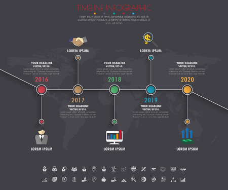 Vector of Timeline Infographic. Company - ID:1-58383593 - Royalty Free ...