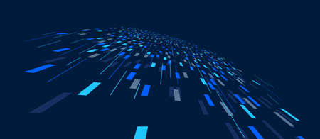 Abstract vector blue background, communication technology concept, dark ...