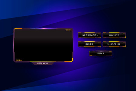 Vector of Twitch stream overlay package - ID:1-197665015 - Royalty Free ...