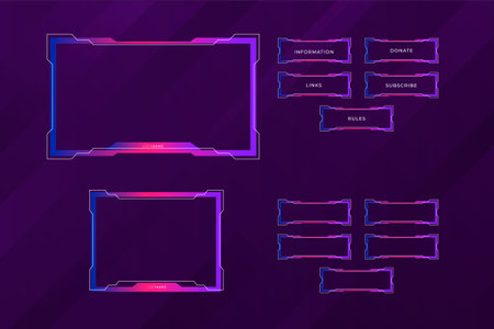 Vector of Twitch stream overlay package - ID:1-197665138 - Royalty Free ...