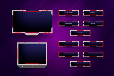 Vector of Twitch stream overlay package - ID:1-197673292 - Royalty Free ...