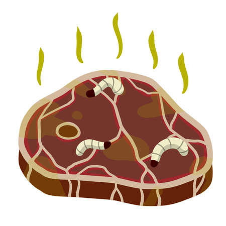 Vector of Rotten meat. Stinky food. - ID:153744815 - Royalty Free Image ...