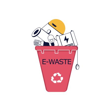 Vector of Electronic waste in recycling - ID:1-141544430 - Royalty Free ...
