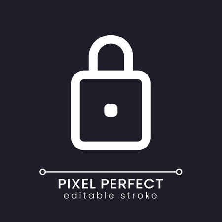 Vector of Padlock pixel perfect white - ID:192431265 - Royalty Free Image - Stocklib