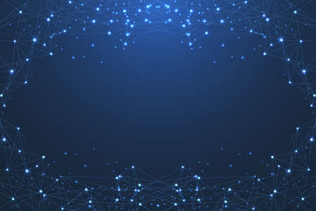 Big data visualization. Social network or business analytics ...