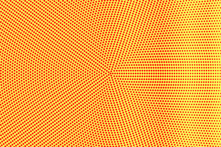 Yellow red dotted halftone. Frequent centered dotted gradient. Half ...