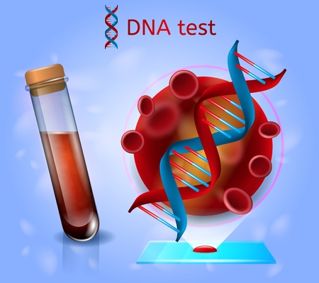 Vector of DNA Blood Test Realistic - ID:115098602 - Royalty Free Image ...