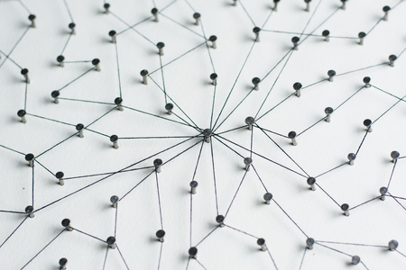 Linking entities. Network, networking, social media, internet ...