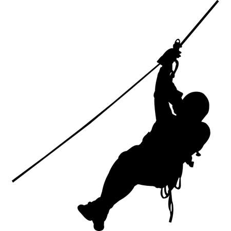 Vector of Zipline Silhouette Vector - ID:1-158309070 - Royalty Free ...
