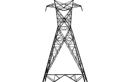 Vector of Power Grid Tower Eps Vector, - ID:190460996 - Royalty Free ...