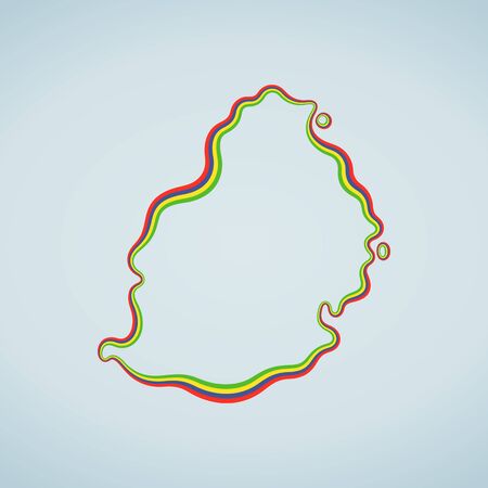 Vector of Outline map of Mauritius - ID:1-145632931 - Royalty Free ...