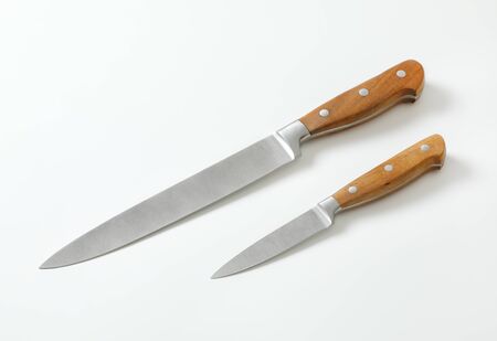 Set of two sharp pointed tip kitchen knives (Utility knife and Paring ...