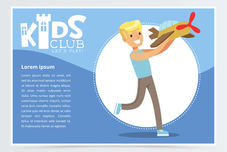 Vector of Blue poster for kids club with - ID:1-90618674 - Royalty Free ...