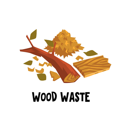 Vector of Cartoon design of wood waste - ID:1-98771003 - Royalty Free ...