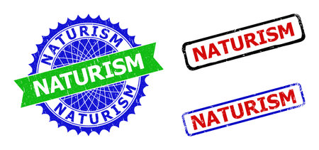 Vector of Bicolor NATURISM badges. Green - ID:1-162397066 - Royalty ...