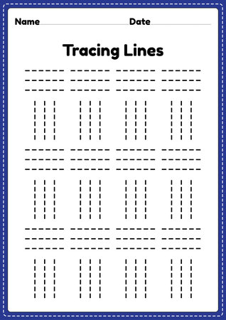 Vector of Tracing lines worksheet for - ID:1-166092101 - Royalty Free ...