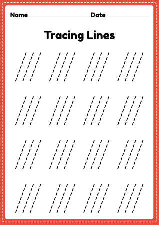 Vector of Tracing lines worksheet for - ID:1-166092026 - Royalty Free ...