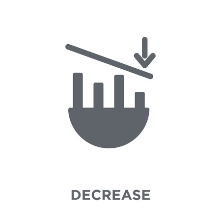 Decrease icon. Decrease design concept from Payment collection. Simple element vector ...