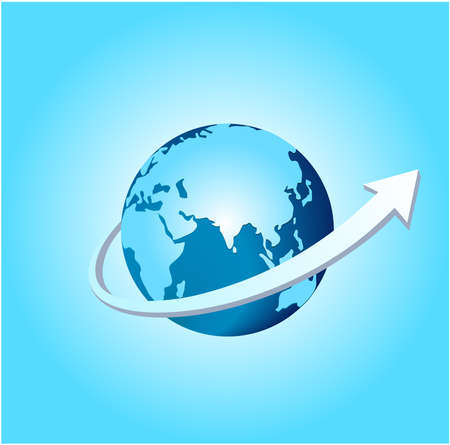 earth and growing arrow. India and grow logo.のイラスト素材 [40176407034 ...