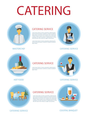 Vector of Catering service poster flat - ID:1-119022339 - Royalty Free ...