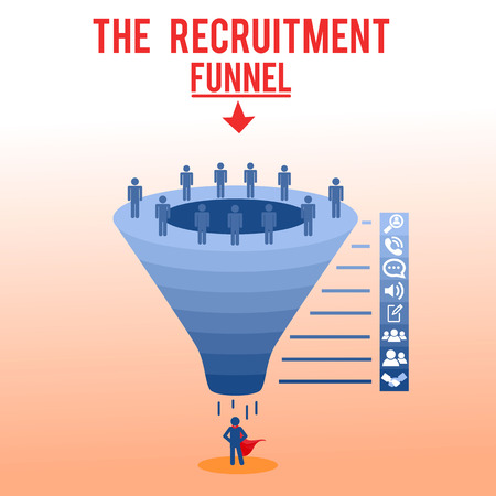 Vector of Recruiting and Hiring Funnel - ID:1-121210443 - Royalty Free ...
