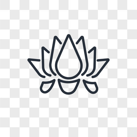 Lotus vector icon isolated on transparent background, Lotus logo ...