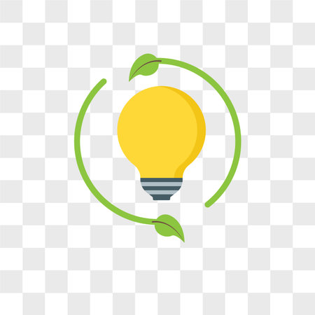 Renewable energy vector icon isolated on transparent background ...