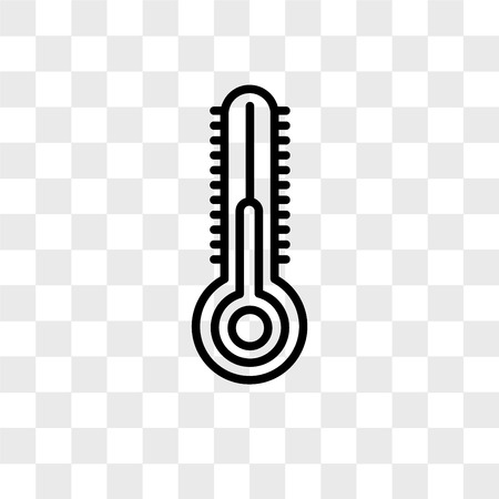 Temperature vector icon isolated on transparent background, Temperature ...