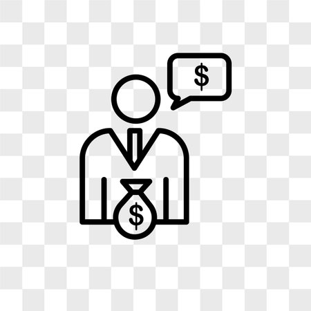 cfo vector icon isolated on transparent background, cfo logo concept ...
