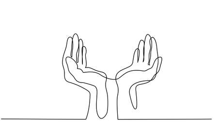 Vector of Human Hands palms together. - ID:1-169541394 - Royalty Free ...