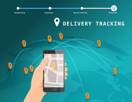 Vector of Delivery Global tracking - ID:1-141594486 - Royalty Free ...