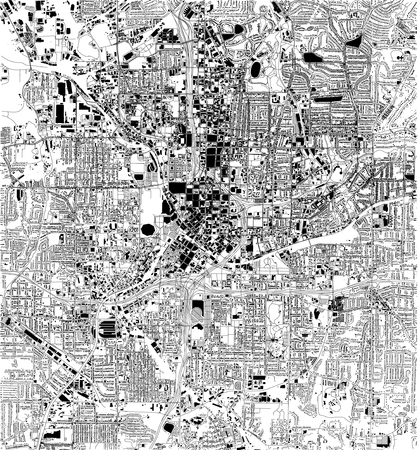 Vector of Satellite map of Atlanta, - ID:1-112742451 - Royalty Free ...