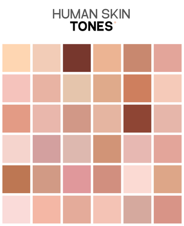 Vector of Skin tone color chart. Human - ID:1-101115394 - Royalty Free ...