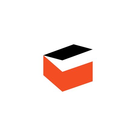 open box unbox unboxing logo vector icon illustration:: tasmeemME.com