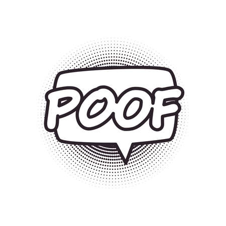 poof bubble line style icon design of pop art retro expression comic ...