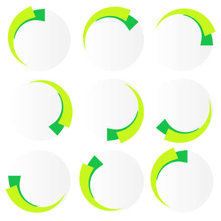 Segmented circle, circular preloader, buffer and progress bar. Completion, progression, stages ...