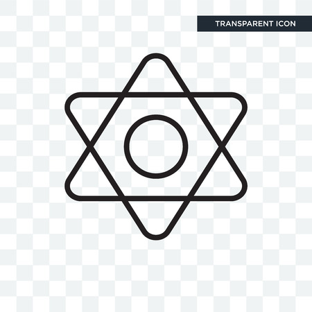 Star of david vector icon isolated on transparent background, Star of ...