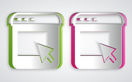 Paper cut Advertising icon isolated on grey background. Concept of ...