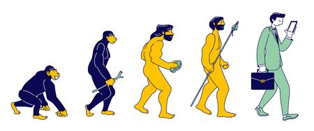 Vector of Human Evolution of Monkey to - ID:1-141247669 - Royalty Free ...